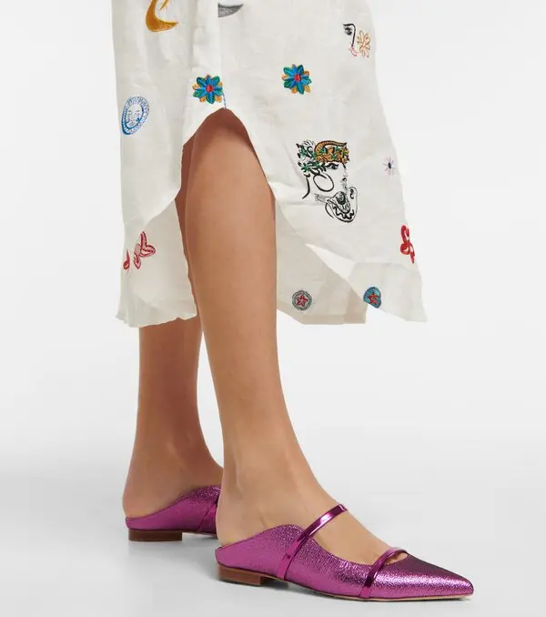 MALONE SOULIERS Maureen Lurex® Slippers - Purple