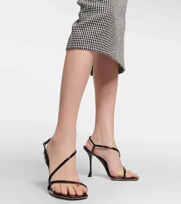 ROGER VIVIER I Love Vivier Pvc And Patent Leather Sandals - Black