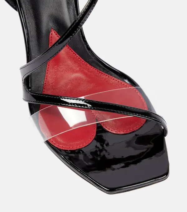ROGER VIVIER I Love Vivier Pvc And Patent Leather Sandals - Black