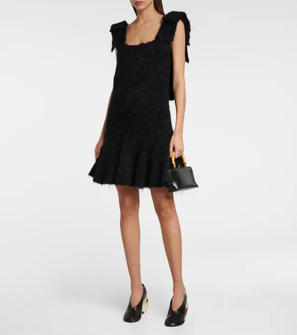 JIL SANDER Mohair-blend Bouclé Minidress