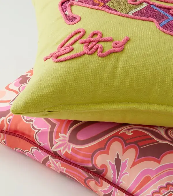 Etro Paisley Silk Cushion