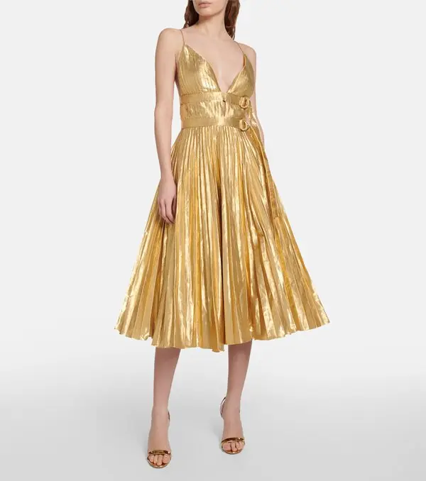 cynthia rowley midi dress Cynthia Rowley Printed Lurex Midi Dress