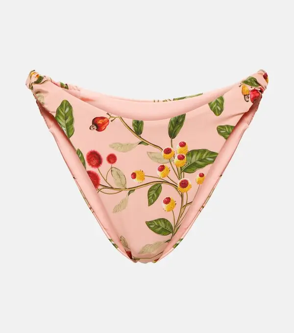 Agua Bendita Marañon Printed Bikini Bottom - Pink