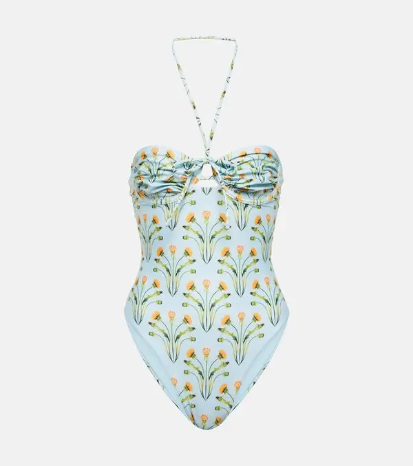 Agua Bendita Sándalo Floral Swimsuit - Blue