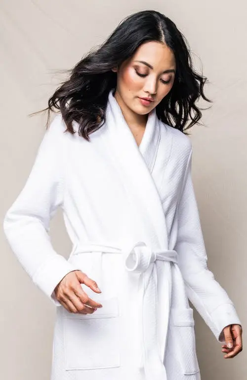 PETITE PLUME Ophelia Pima Cotton Jacquard Robe