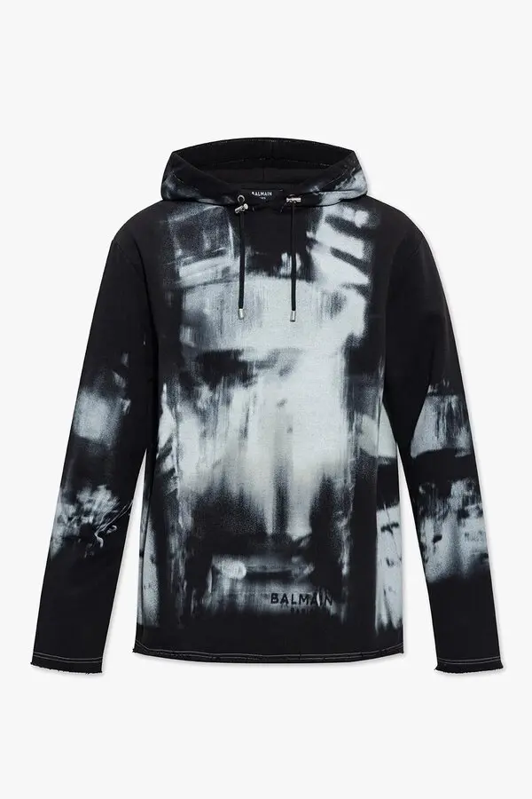Balmain Cotton Hoodie With Logo