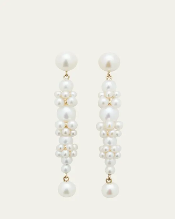 Sophie Bille Brahe Grand Escalier De La Reine Pearl Drop Earrings - Gold