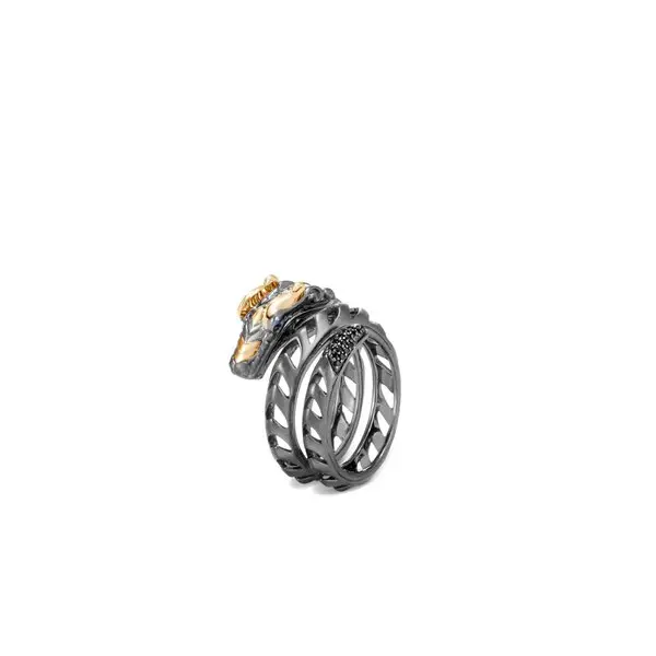 John Hardy Naga Blackened Coil Ring - Multicolor
