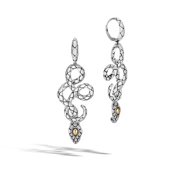 John Hardy Sterling Cobra Drop Earrings