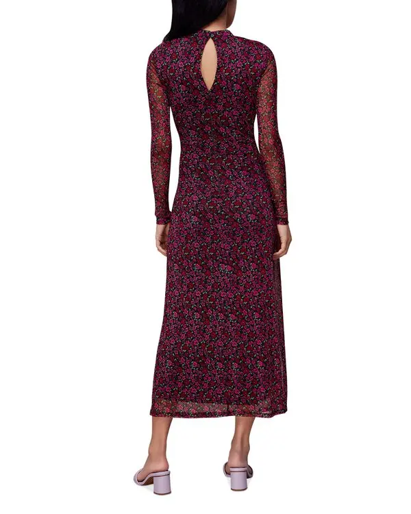 Whistles Outlined Floral Mesh Tie Front Dress In Pink/Multi - 44% Off |  Editorialist
