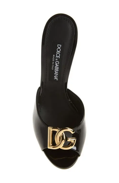 Dolce & Gabbana Dg Logo Patent Leather Sandals