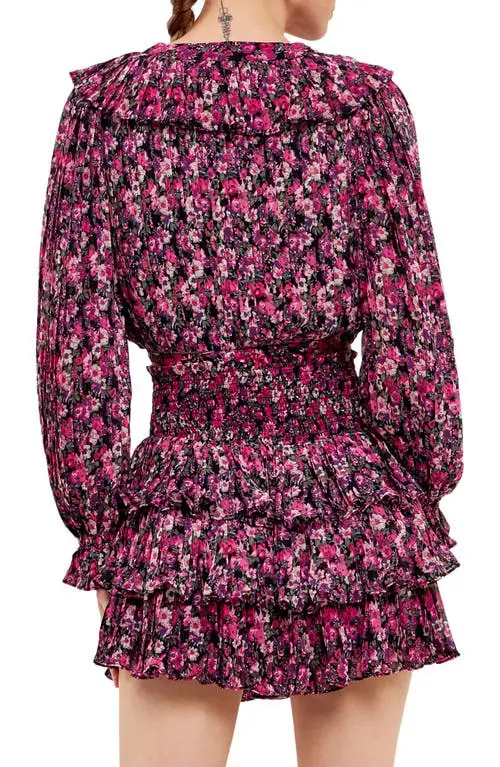 Endless Rose Floral Ruffle Wrap Top