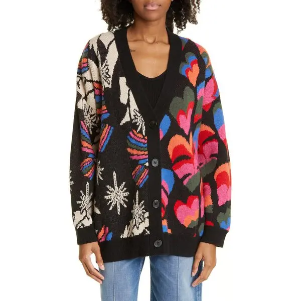 Farm Rio Mix Jacquard Pattern Cardigan - Multi
