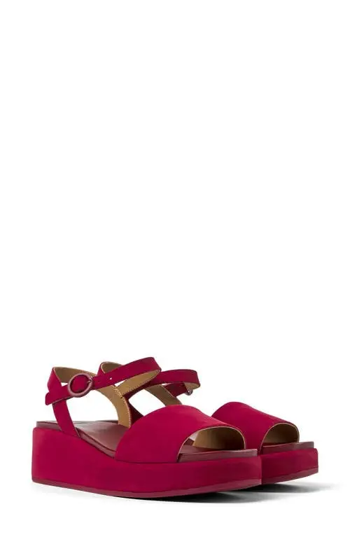 Camper Misia Platform Wedge Sandal In Burgundy 40% Off
