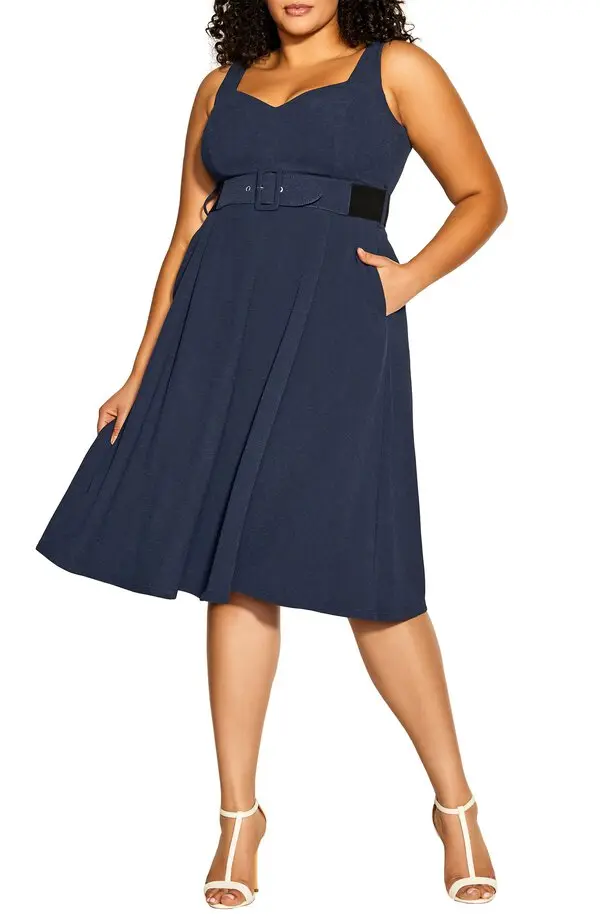 city chic navy blue dress Mannat Kurti Skirt Set 00 main image 0