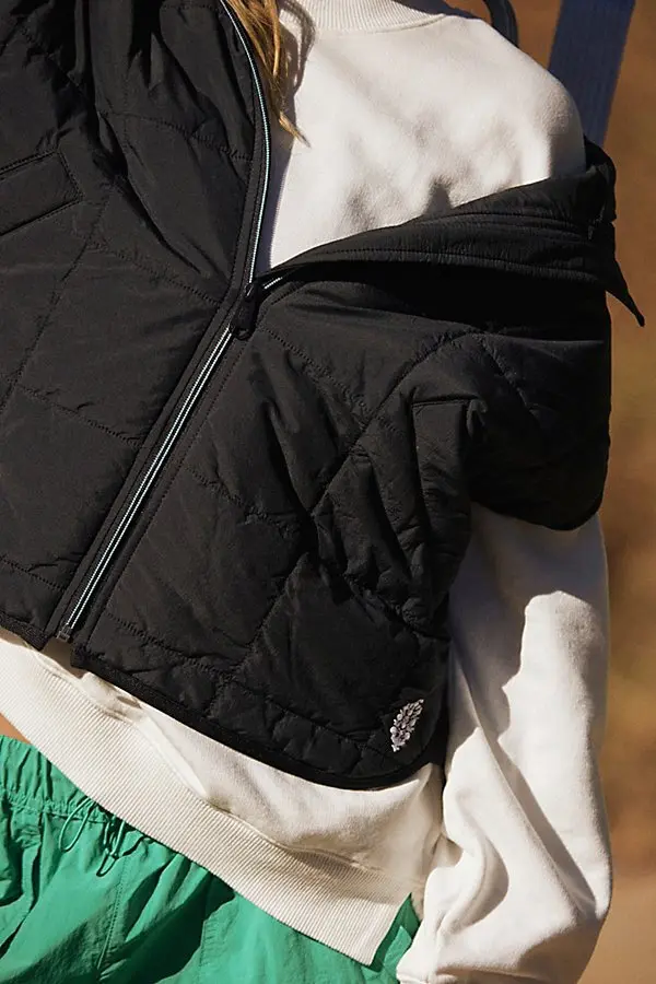 Free People Pippa Packable Puffer Vest - Black