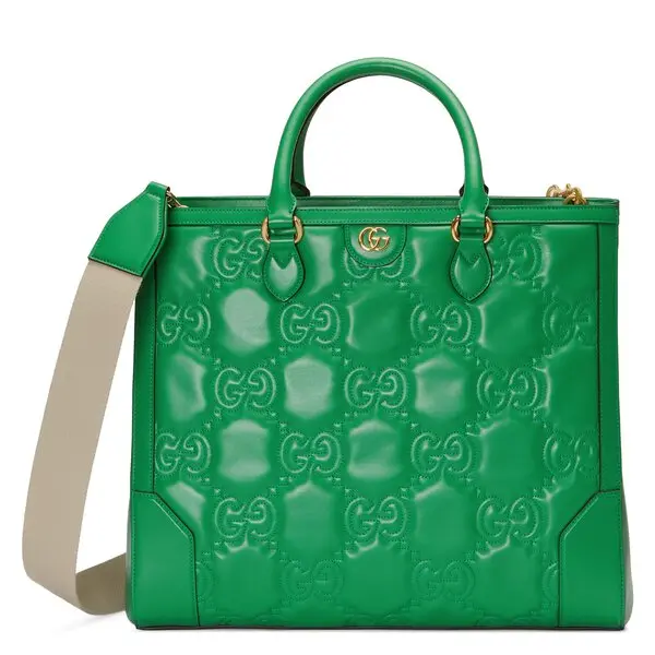 Gucci Gg Matelassé Tote Bag - Green
