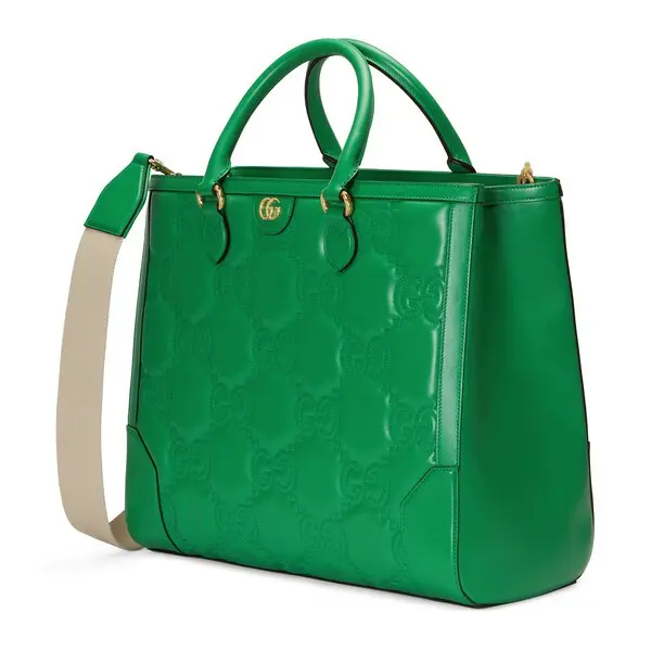 Gucci Gg Matelassé Tote Bag - Green