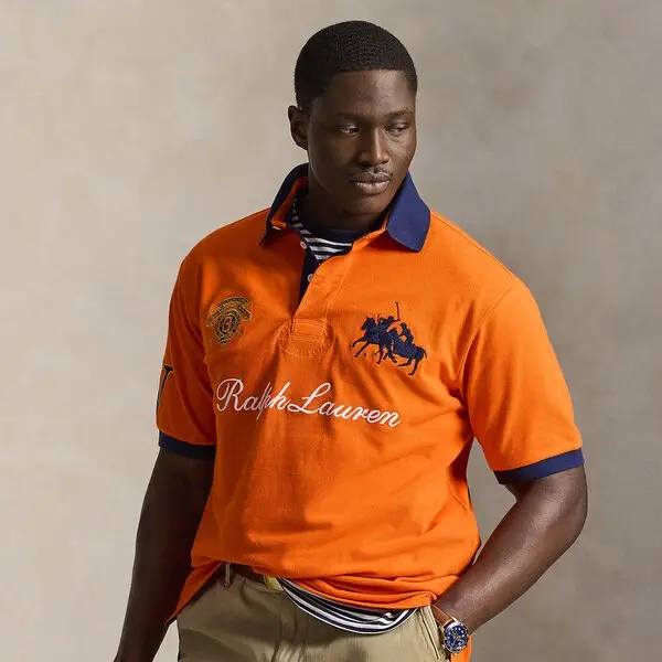 Ralph Lauren Crest Mesh Polo Shirt - Sailing Orange