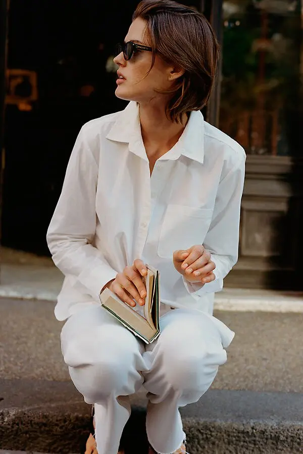 Maeve The Bennet Buttondown Shirt - White