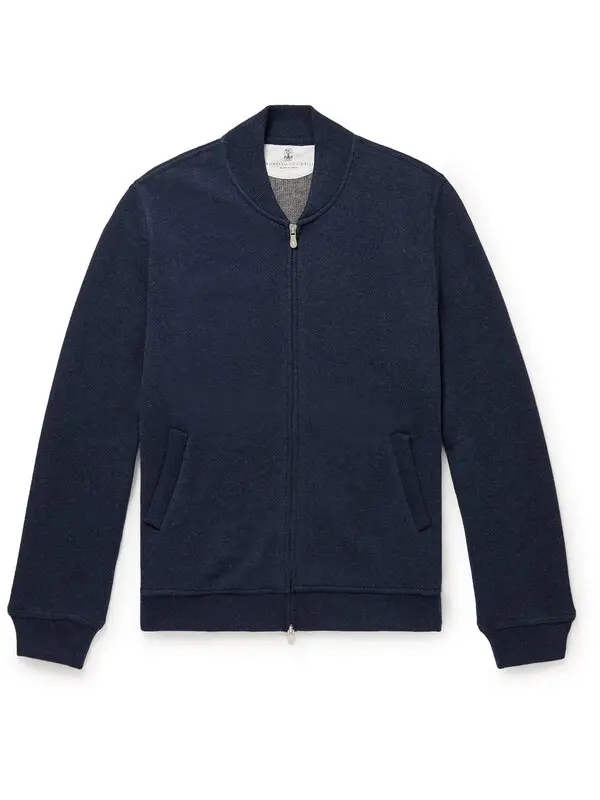 Brunello Cucinelli Virgin Wool-blend Bomber Jacket