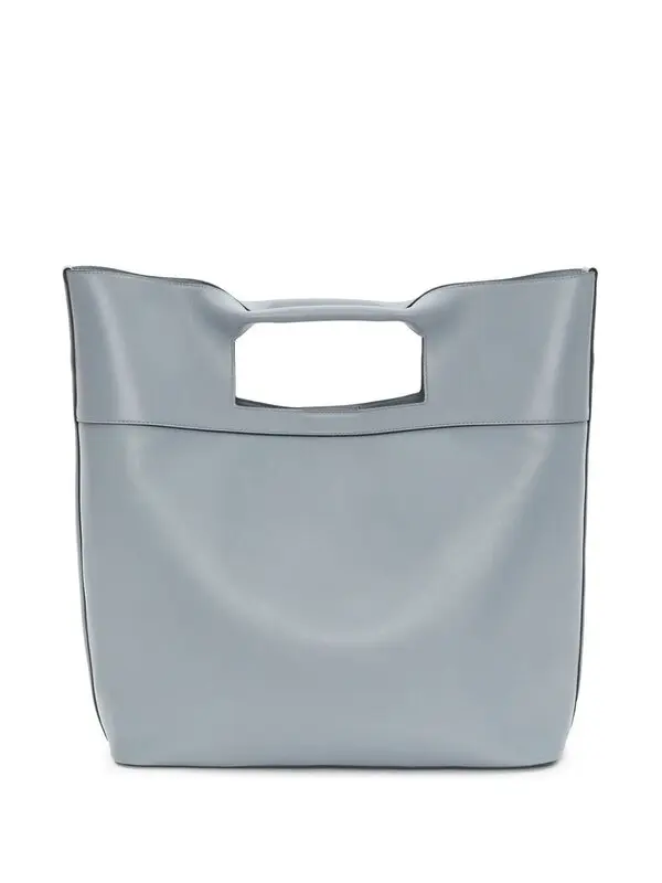 Alexander McQueen Square Leather Tote - 1537 Dove Grey