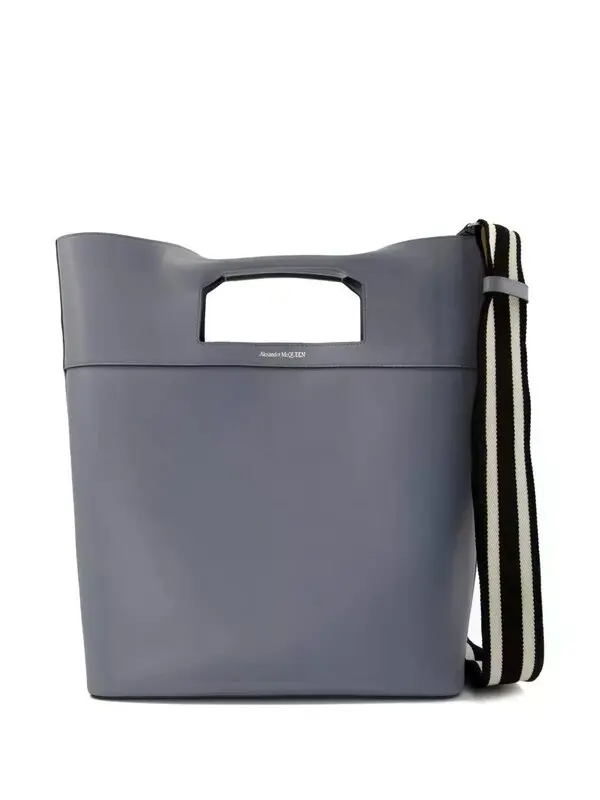 Alexander McQueen Square Leather Tote - Grey
