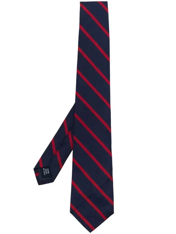 Polo Ralph Lauren Diagonal-stripe Silk Tie - Blue