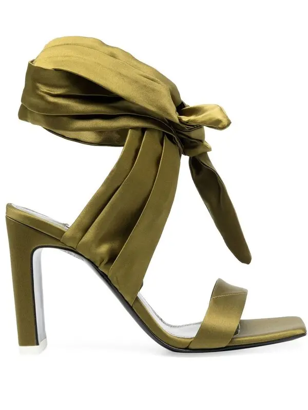 Attico Ankle-tie High-heel Sandals - Green