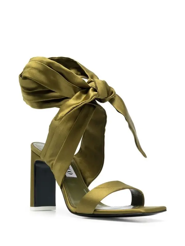 Attico Ankle-tie High-heel Sandals - Green