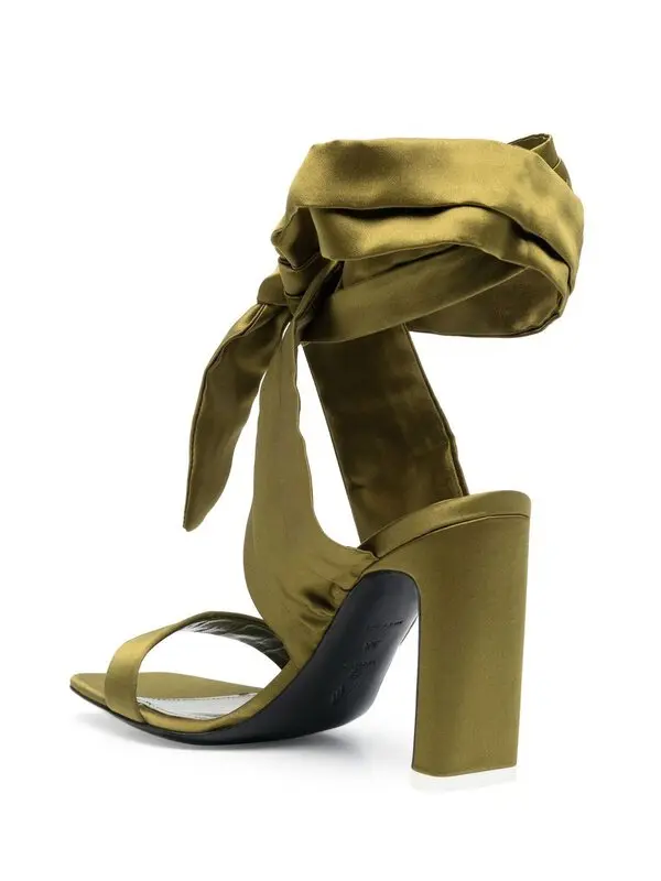 Attico Ankle-tie High-heel Sandals - Green