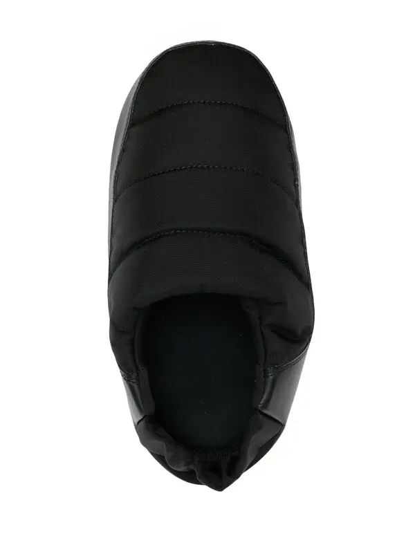 Moon Boot Elasticated Band Padded Slippers - Black