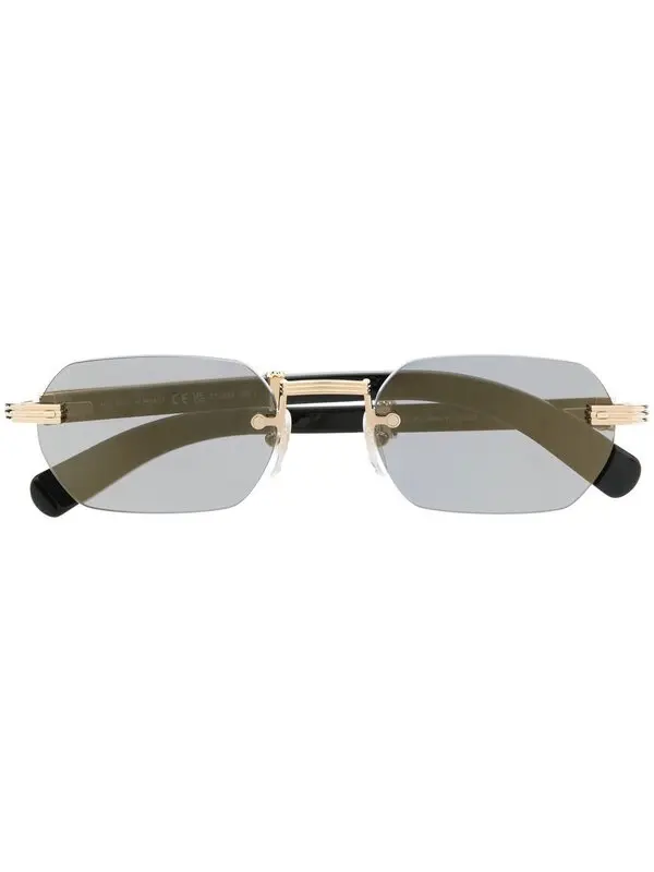 Cartier Geometric-frame Sunglasses - Gold