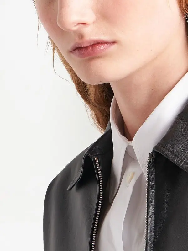 Prada Cropped Leather Jacket