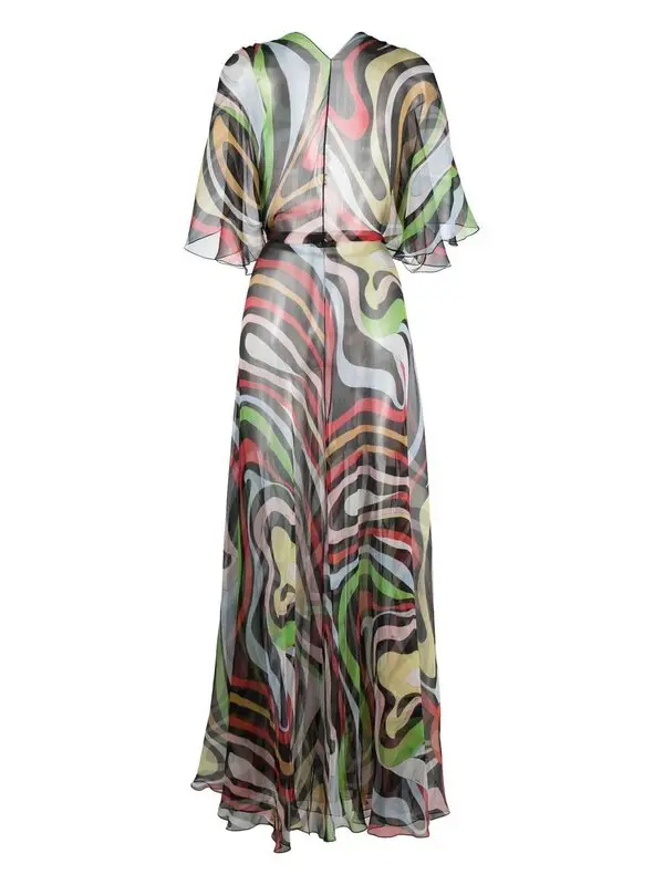 Emilio Pucci Marmo-print Silk Robe