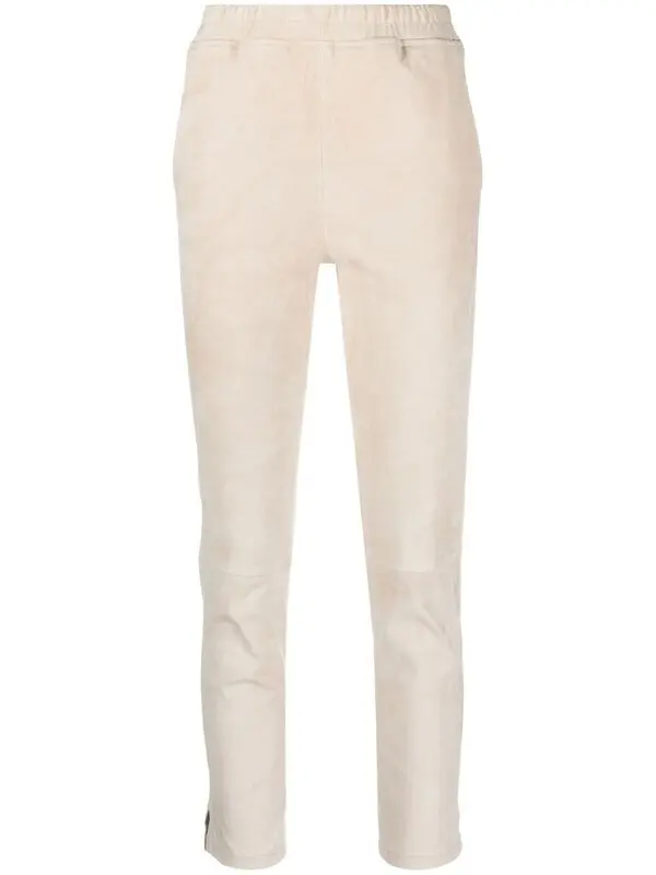 ARMA Cropped Skinny-cut Leather Trousers