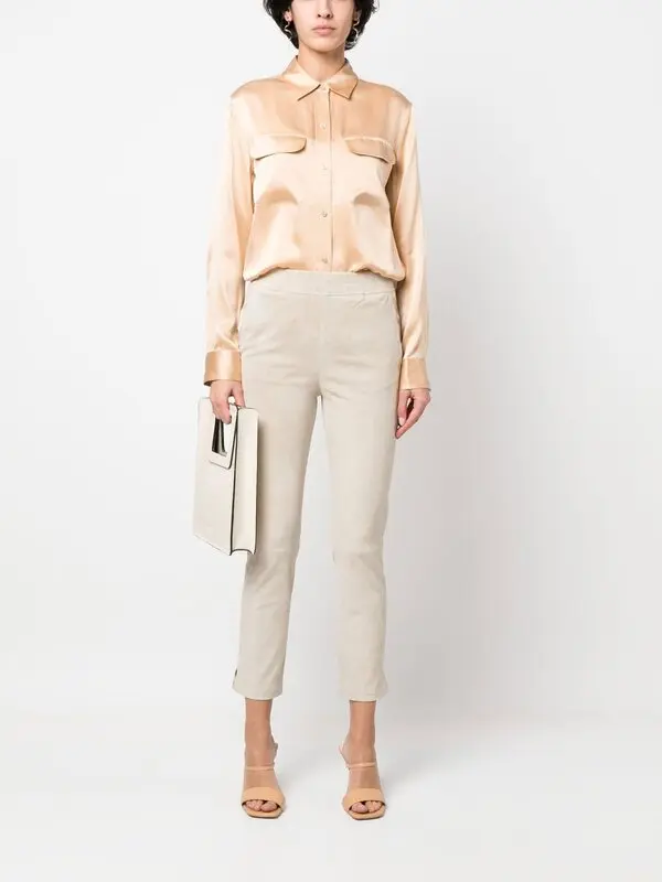 ARMA Cropped Skinny-cut Leather Trousers