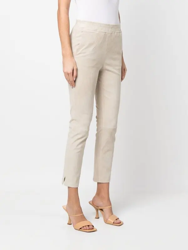 ARMA Cropped Skinny-cut Leather Trousers