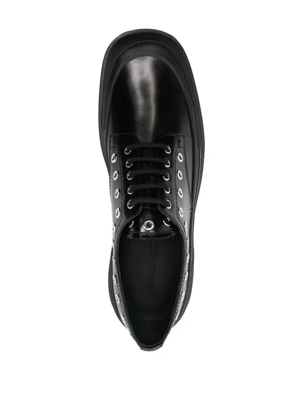 Alexander Mcqueen Chunky-Sole Derby Shoes In Black - 28% Off