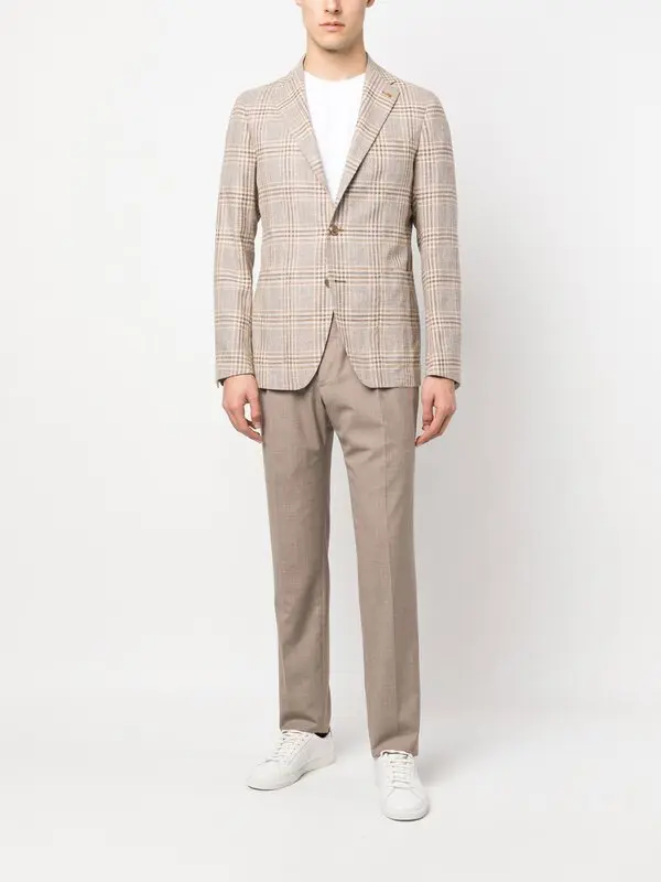 Tagliatore Plaid Blazer - Neutrals