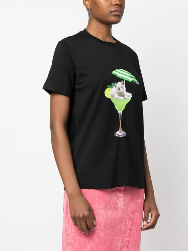 MSGM Graphic Print Short-sleeve T-shirt