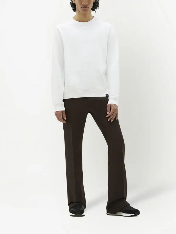 COURREGES Embroidered-logo Cotton Sweatshirt