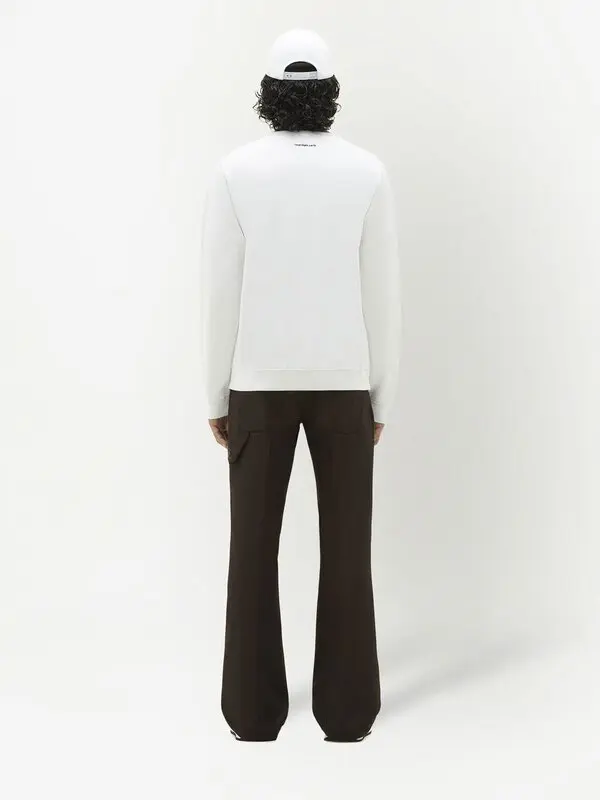 COURREGES Embroidered-logo Cotton Sweatshirt