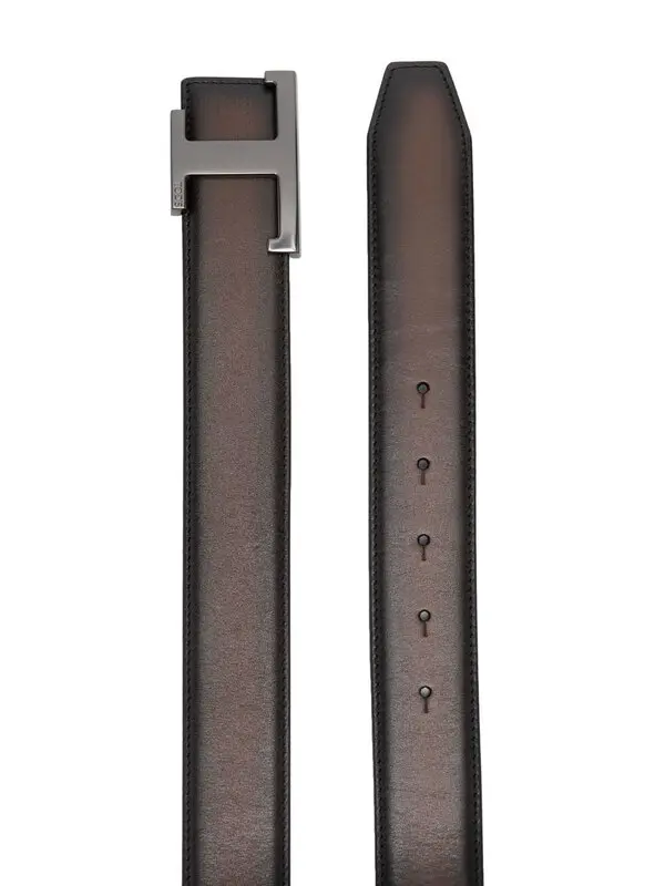 TOD'S T Logo Buckle Belt - Brown