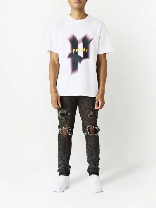 PURPLE BRAND Distressed Slim-cut Jeans