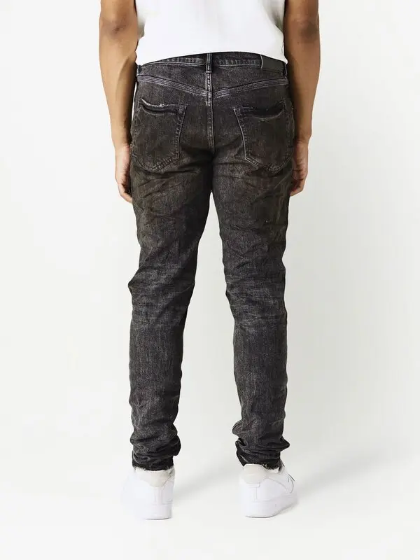PURPLE BRAND Distressed Slim-cut Jeans