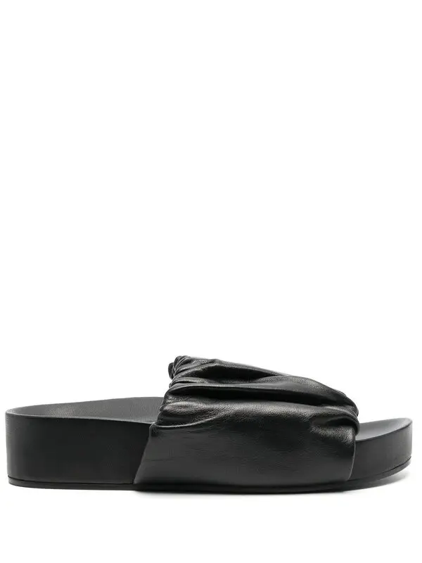 JIL SANDER Leather Platform Sandals