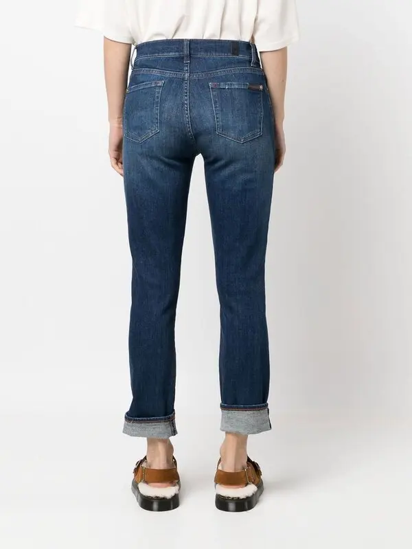 7 For All Mankind Mid-rise Cropped Slim Jeans