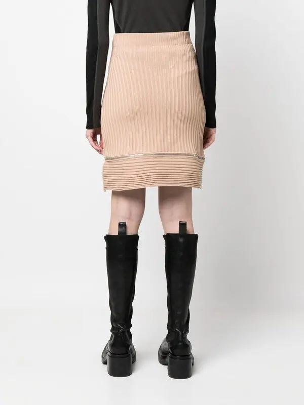 ANDREĀDAMO Ribbed Knit Skirt - Neutrals