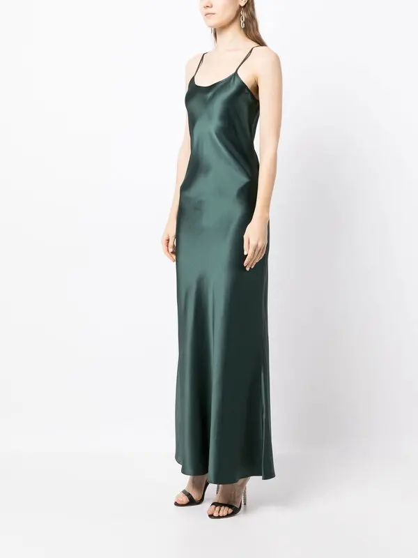 Voz Liquid Silk Slip Dress - Green